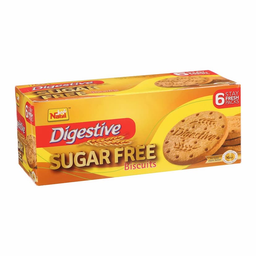 Nabil Digestive Sugar Free Biscuits 28 Grams ×6